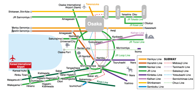 สนามบินคันไซ (Kansai Airport) และวิธีเดินทางเข้าเมืองโอซาก้า